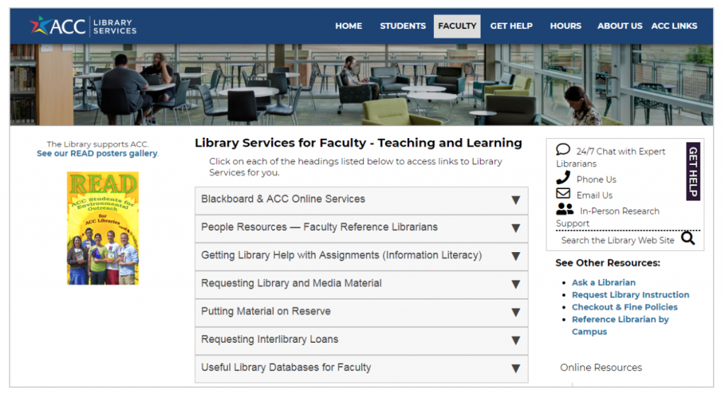 Sneak Peek at NEW ACC Library Services Website - TLED Blog